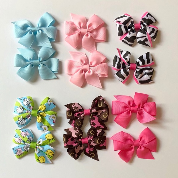Custom | Accessories | 6 New Custom Made Hair Bows | Poshmark